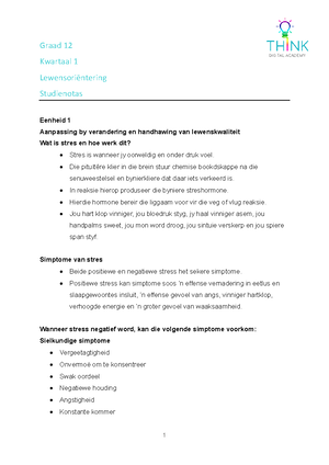 DIE Opsomming - Hierdie dokumet bevat hoe om in Vraestel 1 'n opsooming ...