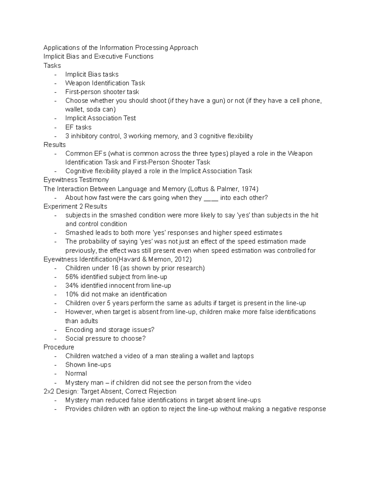 Week 6 ch 6 - Lecture notes week 6 - Applications of the Information ...