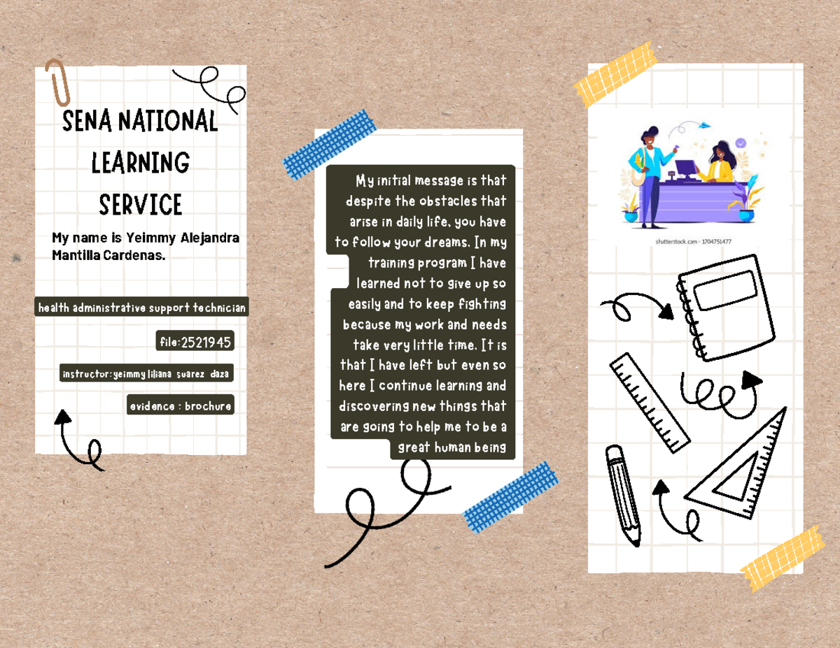 Folleto de ingles - SENA NATIONAL LEARNING SERVICE My name is Yeimmy ...