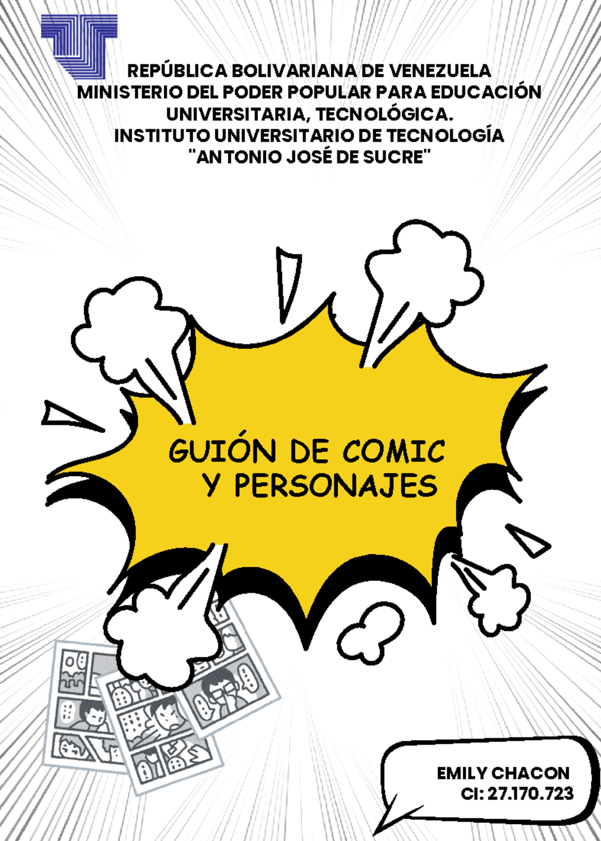 Guión Comic Emily 20241003 213431 0000 - REPÚBLICA BOLIVARIANA DE ...