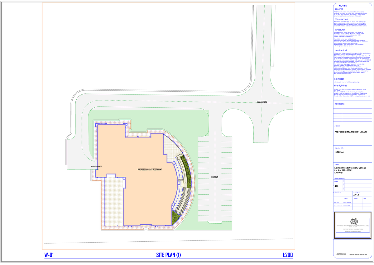 Architectural drawings - structural mechanical All dimensions are in mm ...