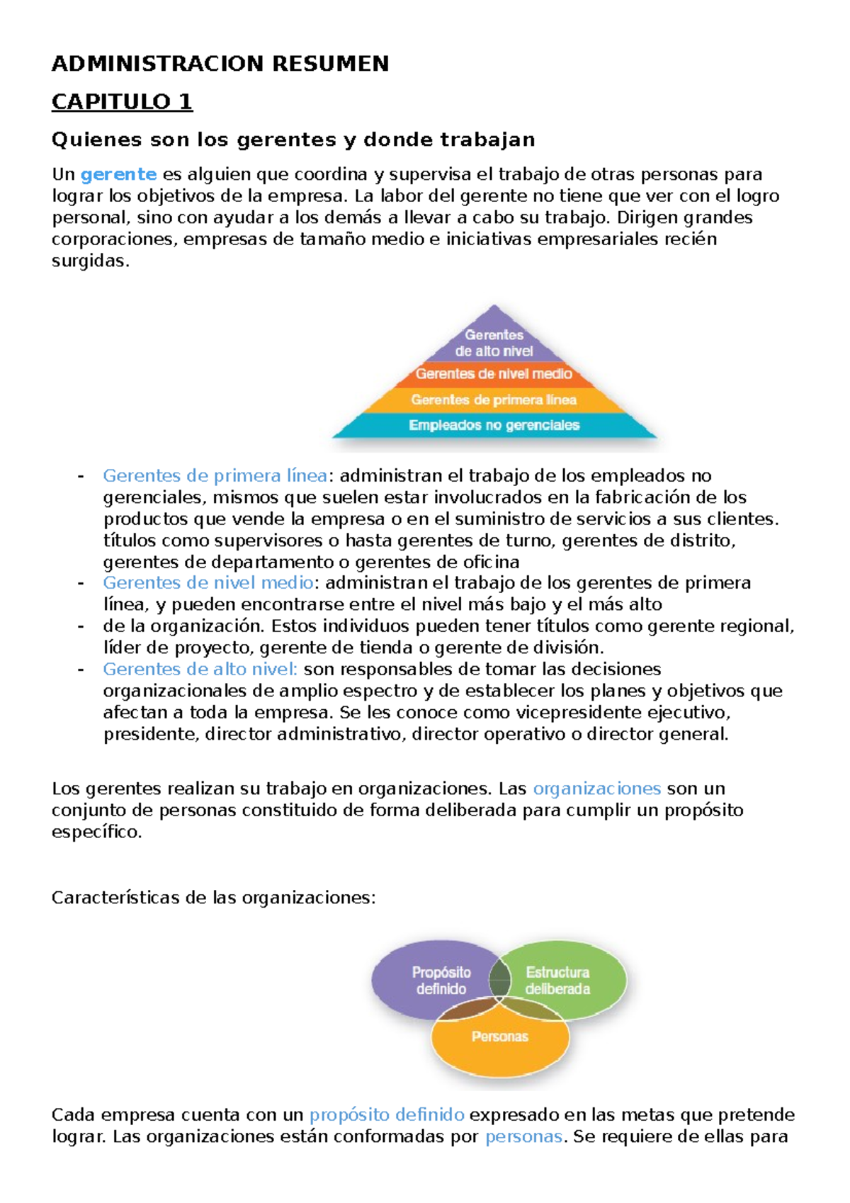 1- Resumen DE Administracion Parcial 1 Libro - ADMINISTRACION RESUMEN ...
