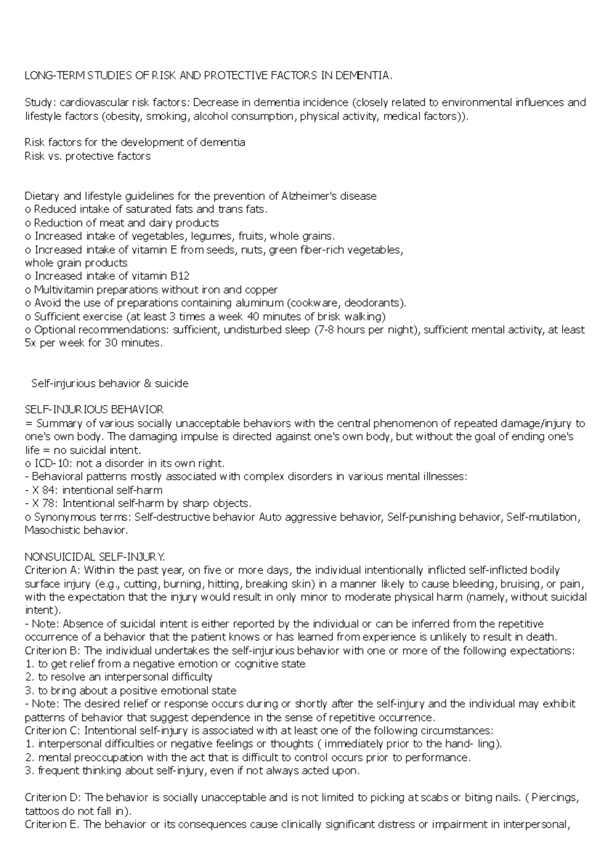 LONG - Neuropsychology Notes - LONG-TERM STUDIES OF RISK AND PROTECTIVE ...