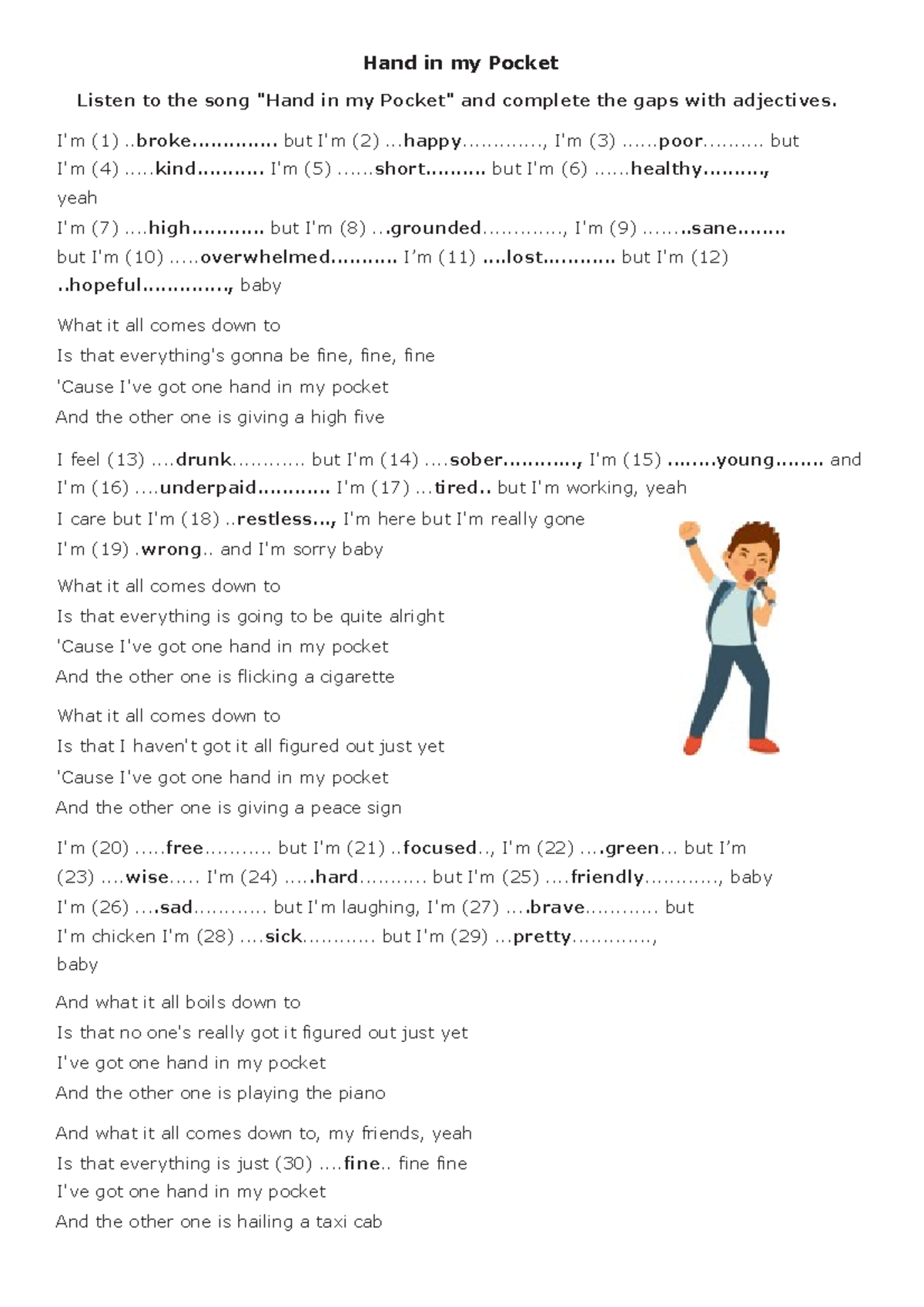 [Template] hand-in-my-pocket-2 - Hand in my Pocket Listen to the song ...