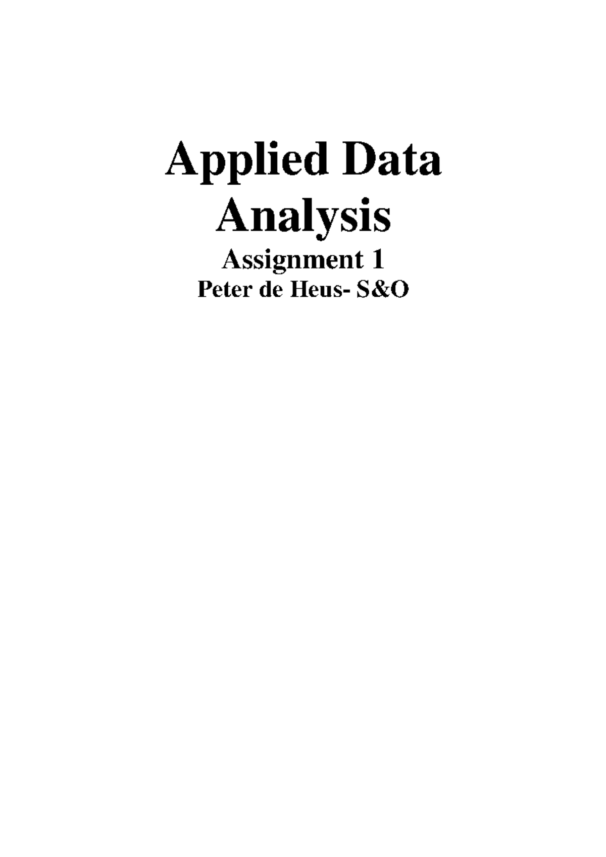 Werkgroep Uitwerkingen Data Analysis - Werkgroep 1 uitwerkingen ...