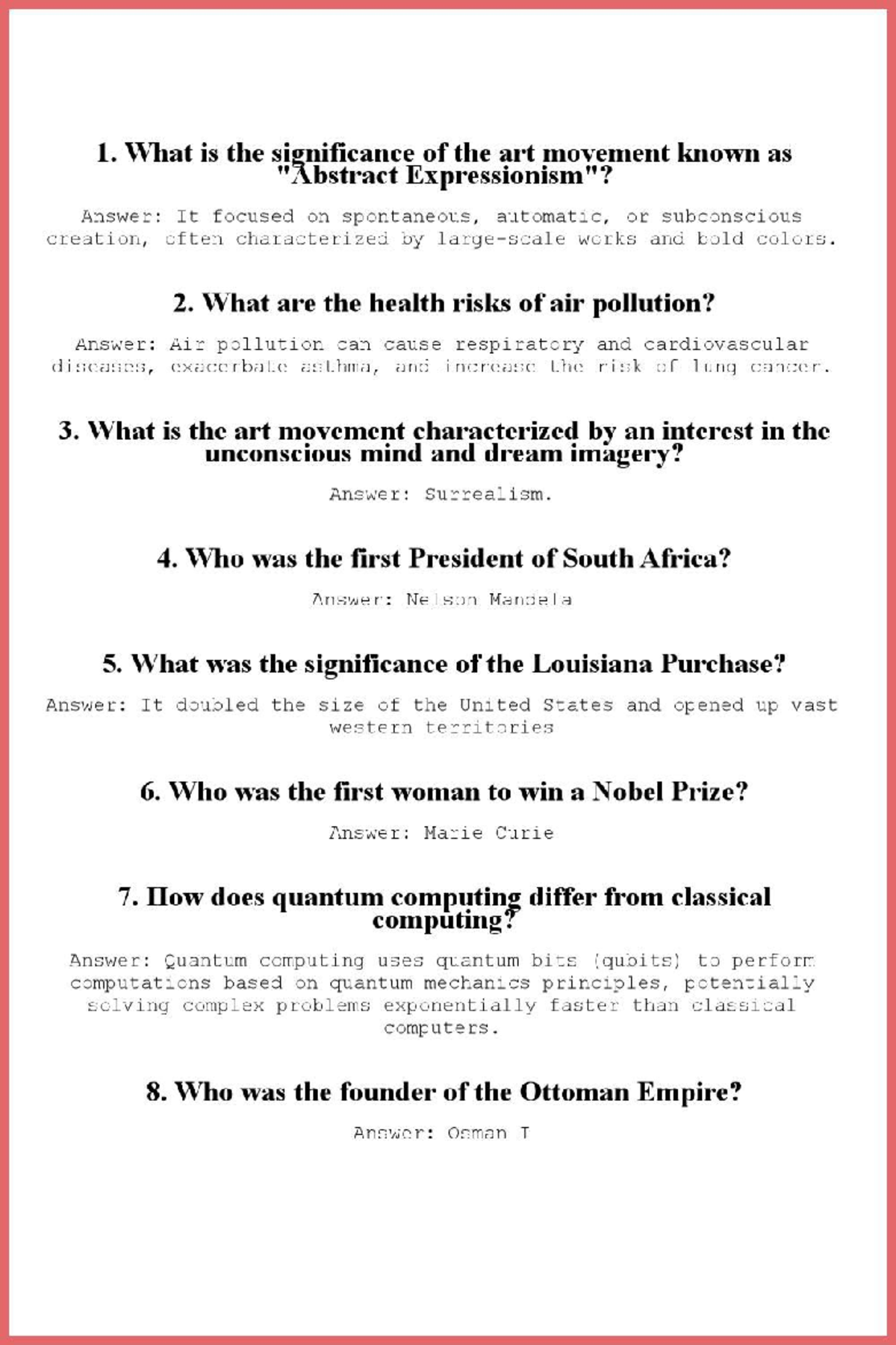 Educational Arts Document 1033660 - 1. What is the significance of the ...