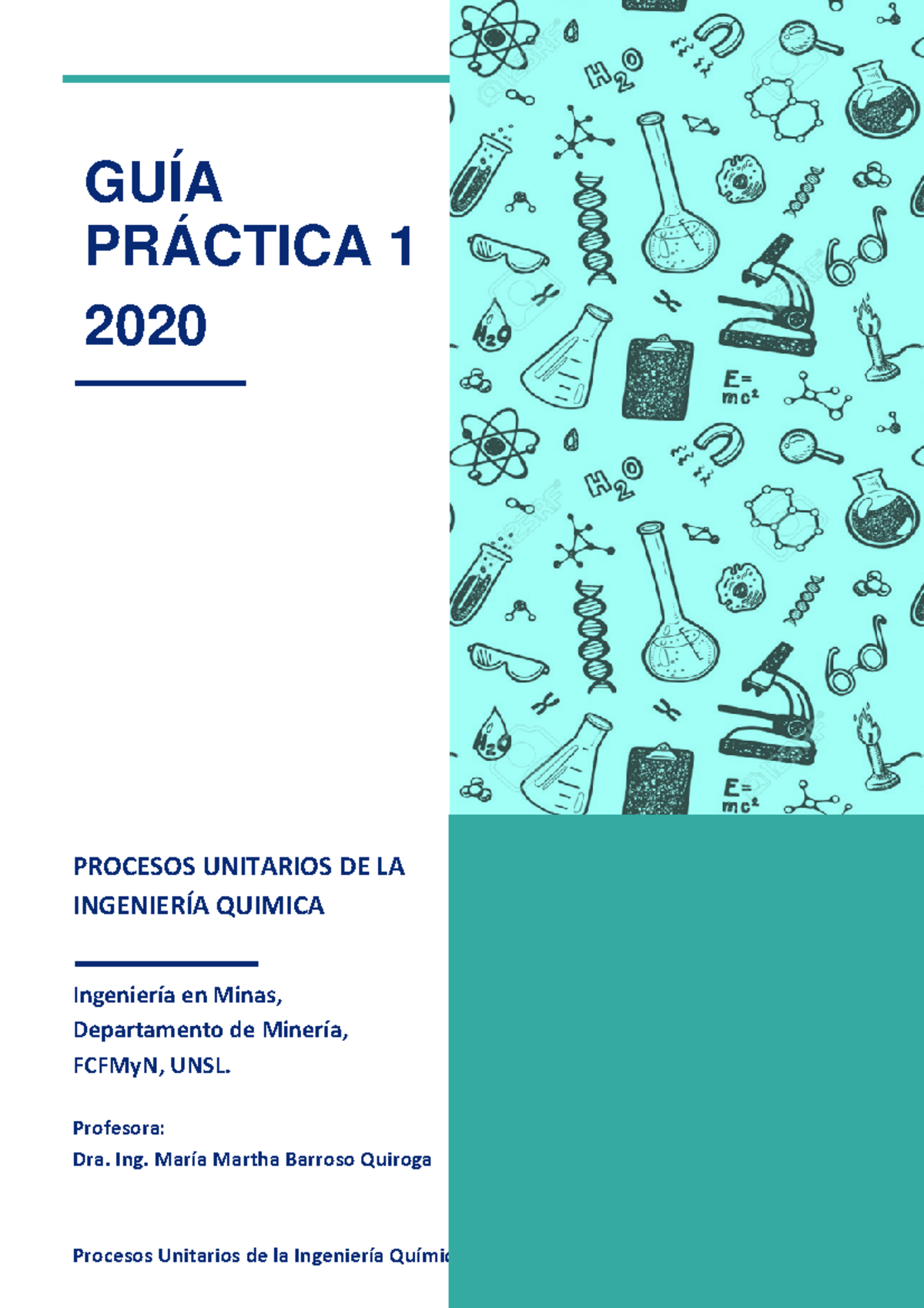 PUIQ - Guía Práctica 1 - resuelta - Warning: TT: undefined function: 32 Procesos Unitarios de la ...