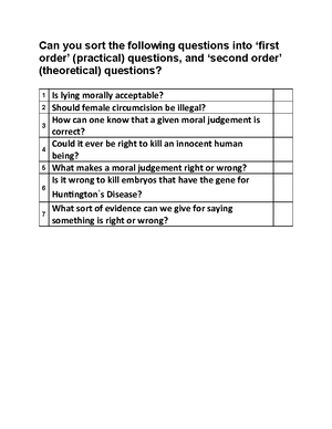 Free Will and Determinism Worksheet - 1 of 3 | 10146 ETHICS – P&R 246 ...