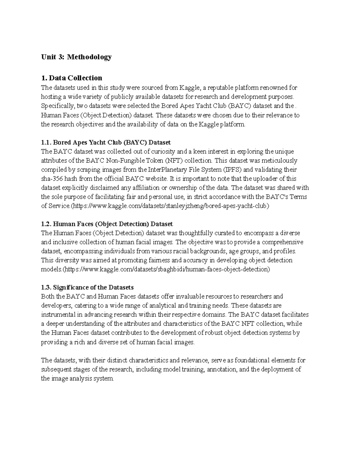 Machine Learning Model Selection Unit 3 Methodology 1 Data Collection The Datasets Used In