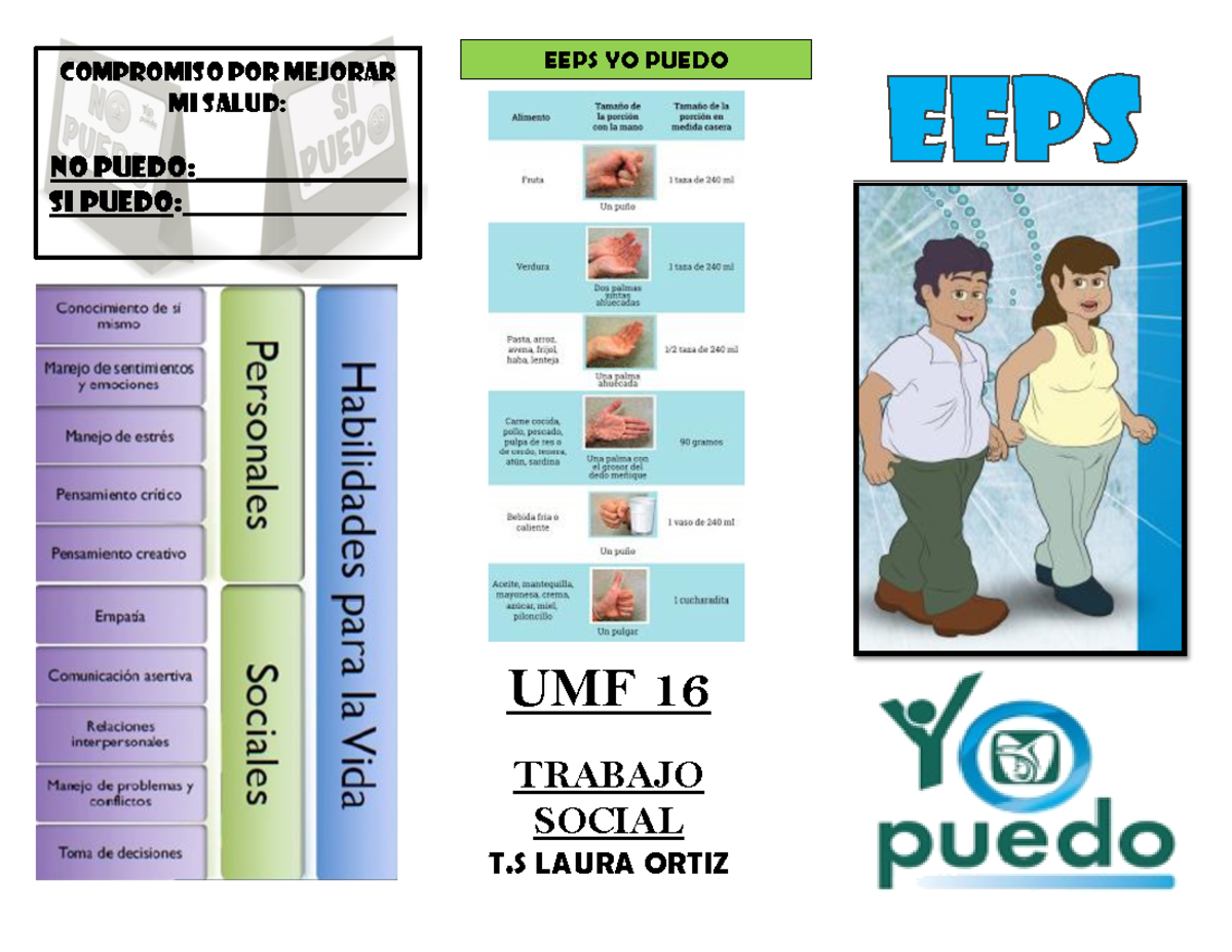 EEPS YO Puedo Triptico - muy buena información - Lectura y Redacción en Español - UMF 16 TRABAJO ...
