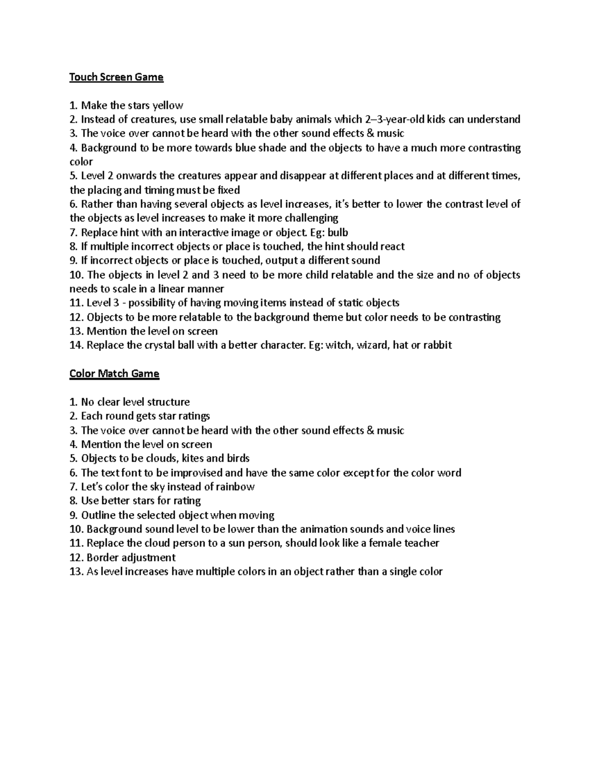 Feedback V1 - sample - Touch Screen Game Make the stars yellow Instead ...