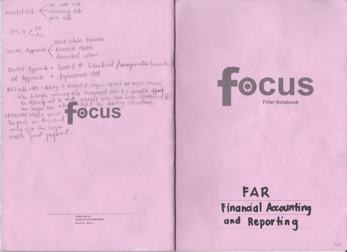 FAR - notes for Financial Accounting and Reporting - Accountancy - Studocu