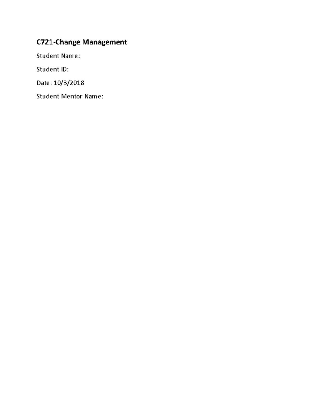 C721-Passed - C721 is change Management - C721-Change Management ...
