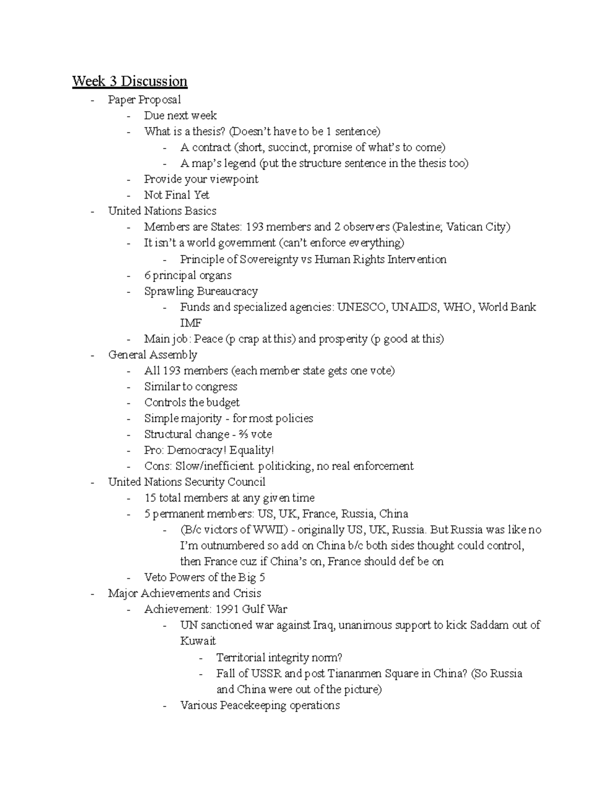 POL SCI 20 Lecture - Week 3 Discussion - Week 3 Discussion Paper ...