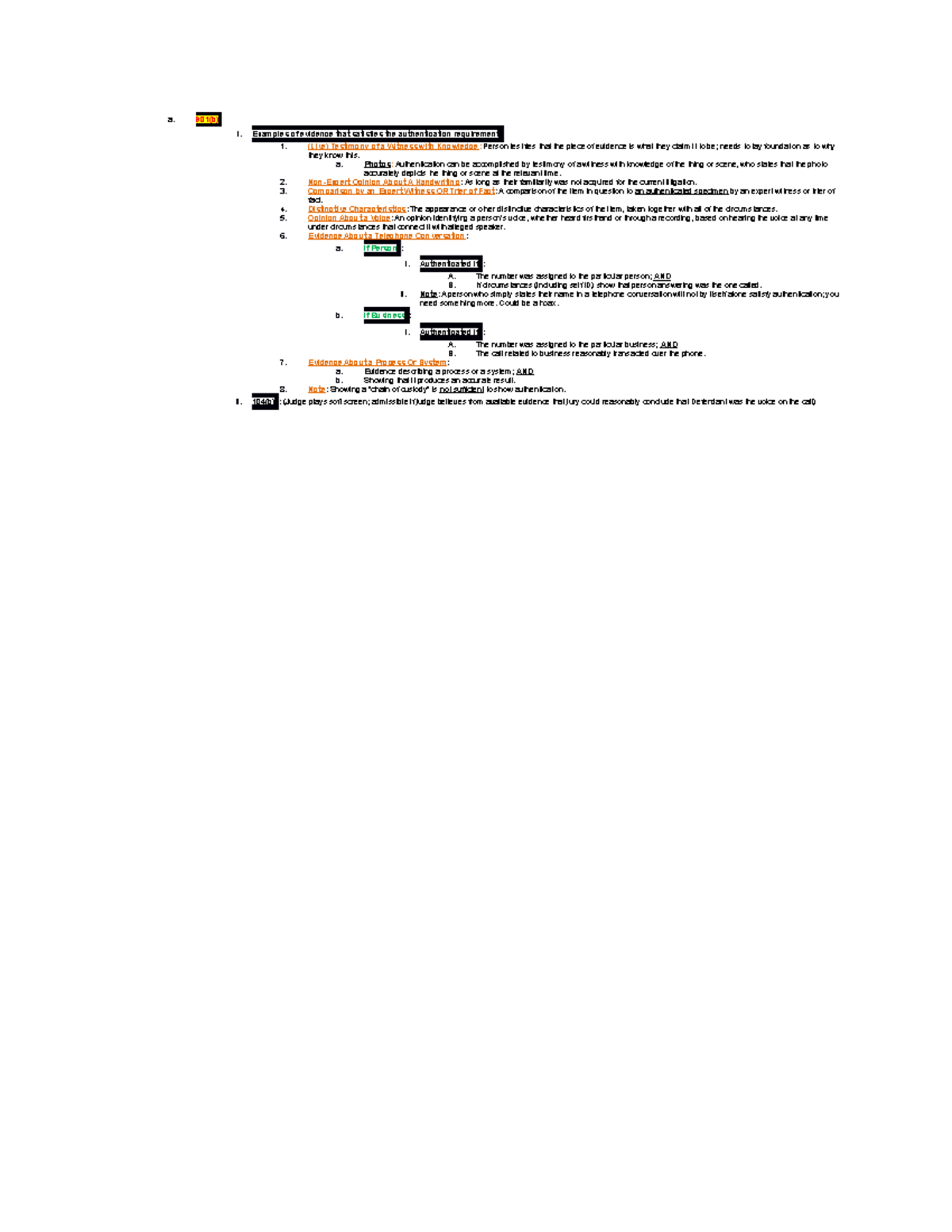 901(b) Authentication - a. 901(b) i. Examples of evidence that ...