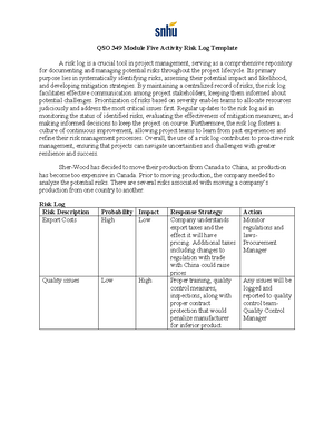 QSO 321 Module 5 - Assignment - As globalization continues to expand ...