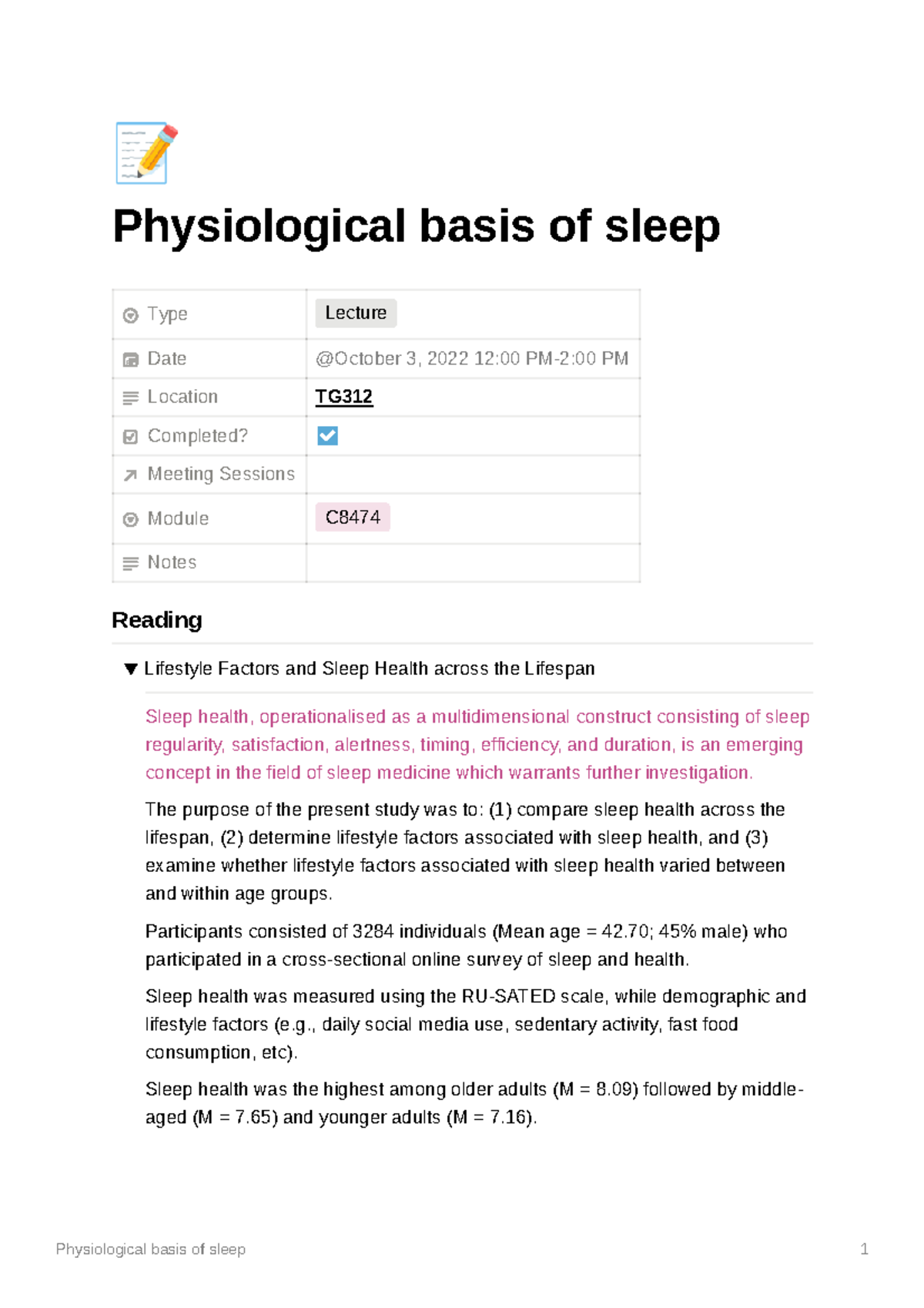 Physiological basis of sleep - Ë Physiological basis of sleep Type ...