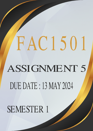 FAC1501 - Unisa - Financial accounting - Studocu