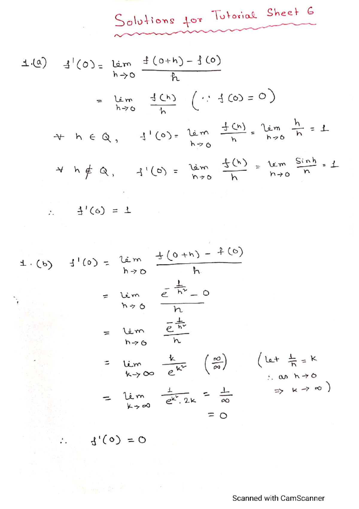 Solution of Tutorial 6 - Engineering Calculus - Studocu