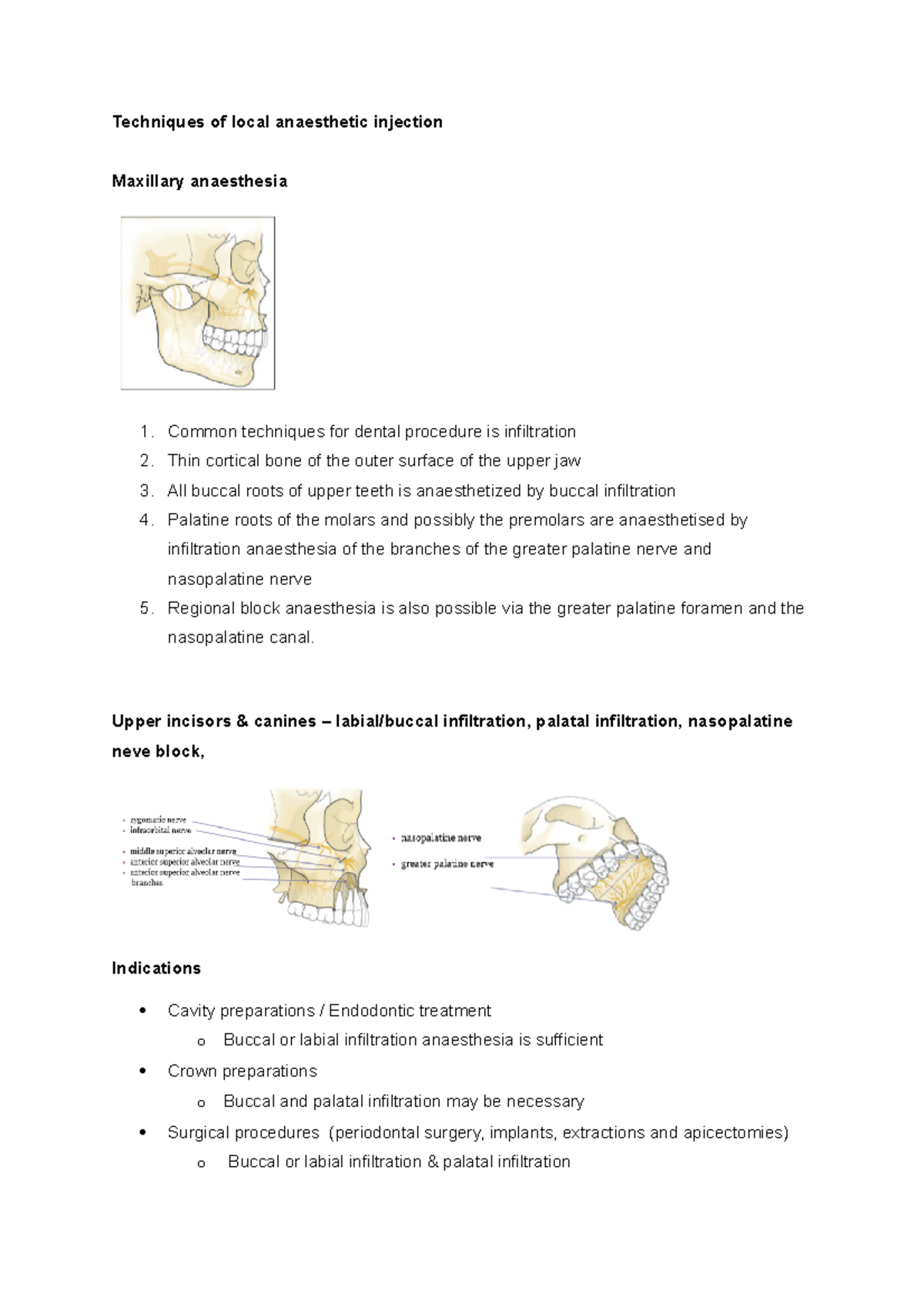 Techniques of local anaesthetic injection - Techniques of local ...