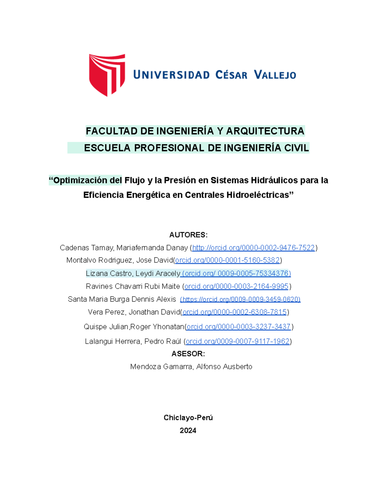 Iforme de dinamica - FACULTAD DE INGENIERÍA Y ARQUITECTURA ESCUELA ...