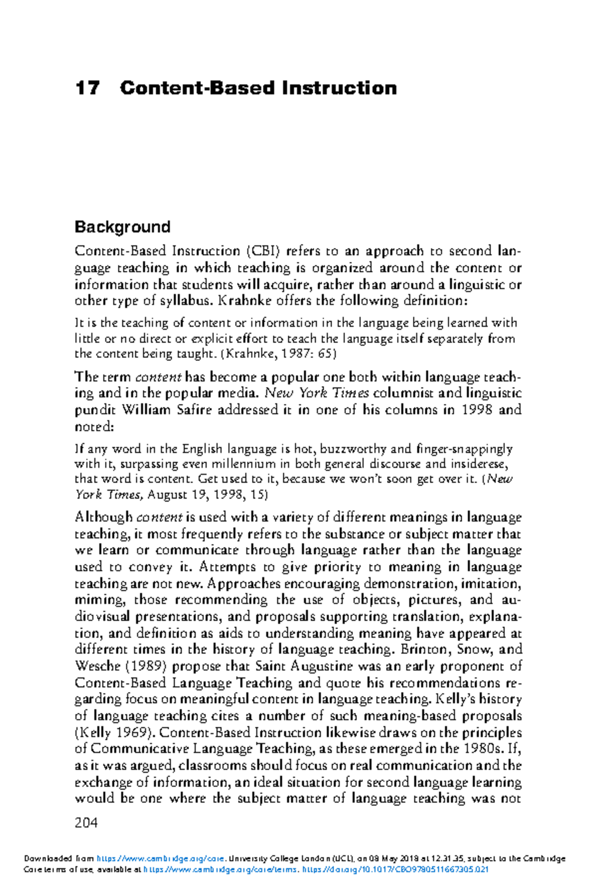 04 contentbased-instruction - 204 17 Content-Based Instruction Background Content-Based ...