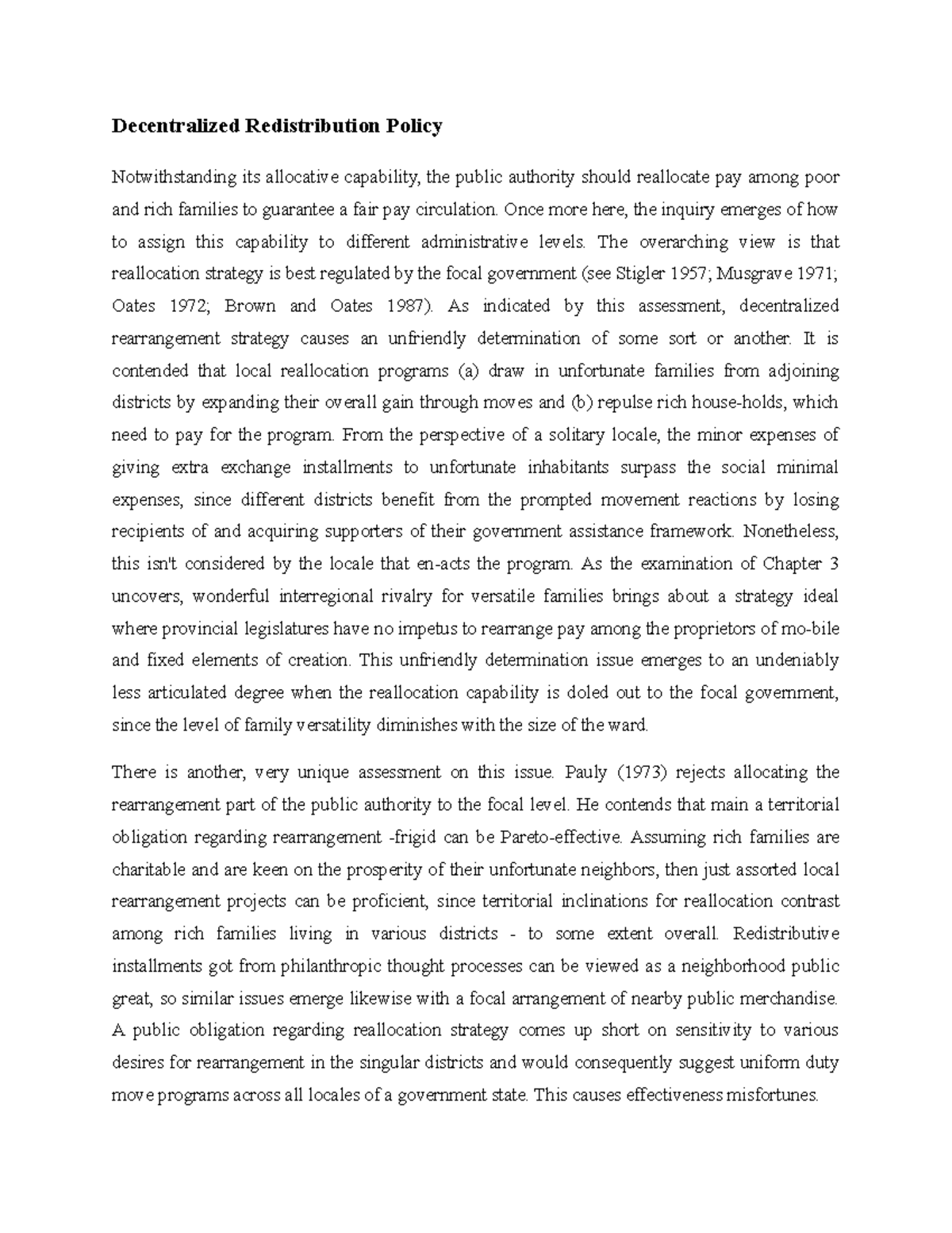 Decentralized Redistribution Policy - Decentralized Redistribution ...