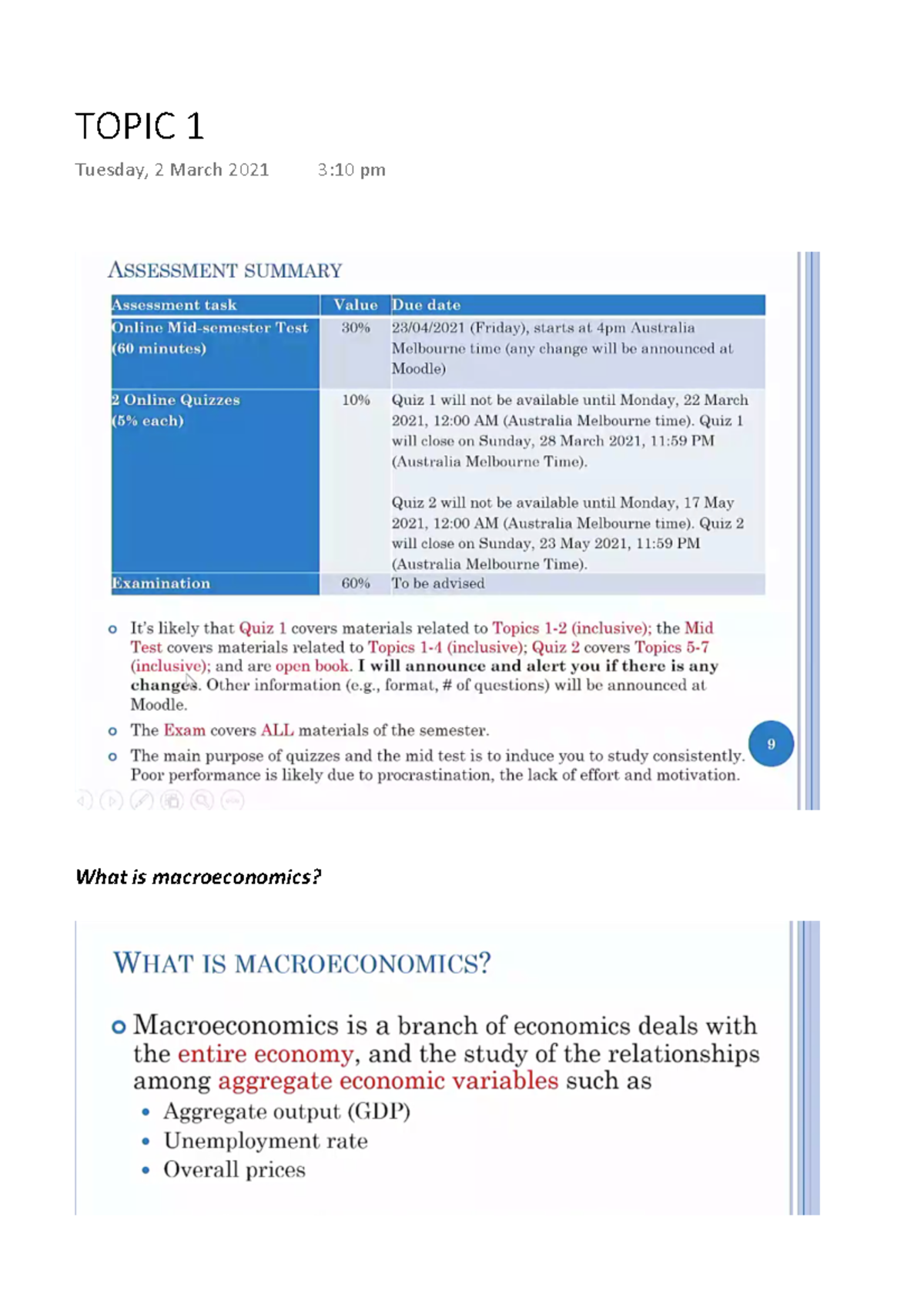Topic 1 Intermediate Macroeconomics Lecture Notes And Powerpoint Slides What Is