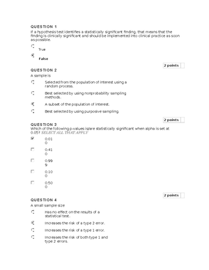 Assignment 11 - Apply your knowledge - Q U E S T I O N 1 The study ...