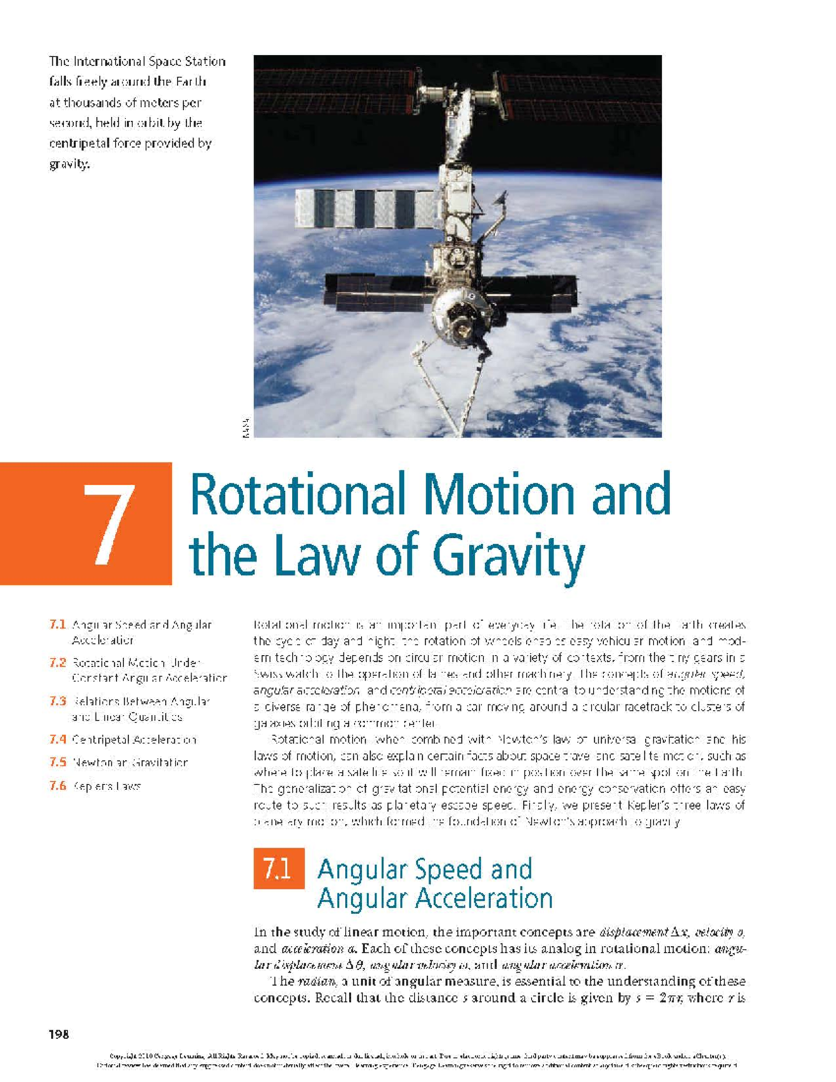 College Physics 9th Edition Chapter 7 The laws of Gravity Notes ...