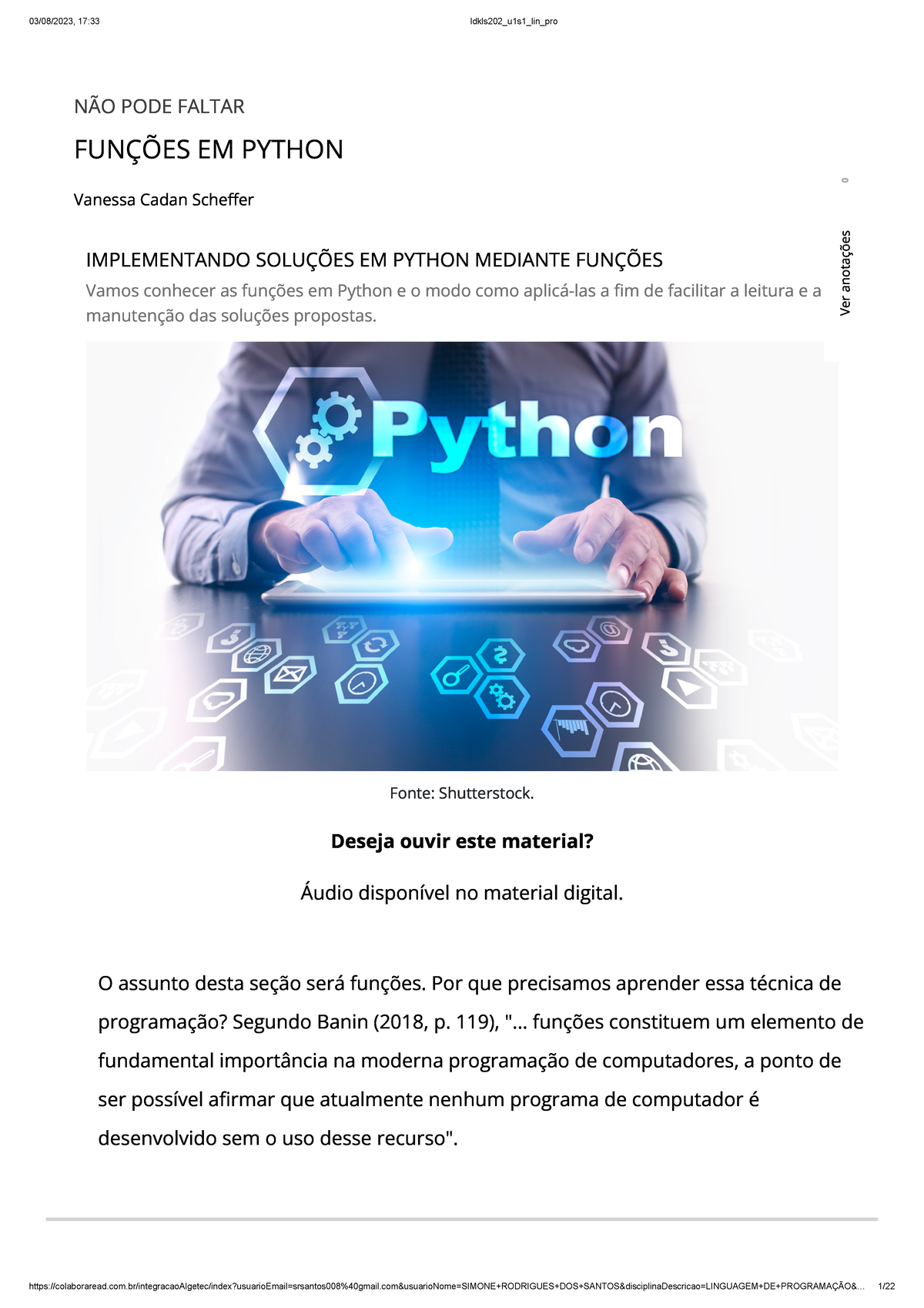 Python UNID 1 S3 - - Studocu