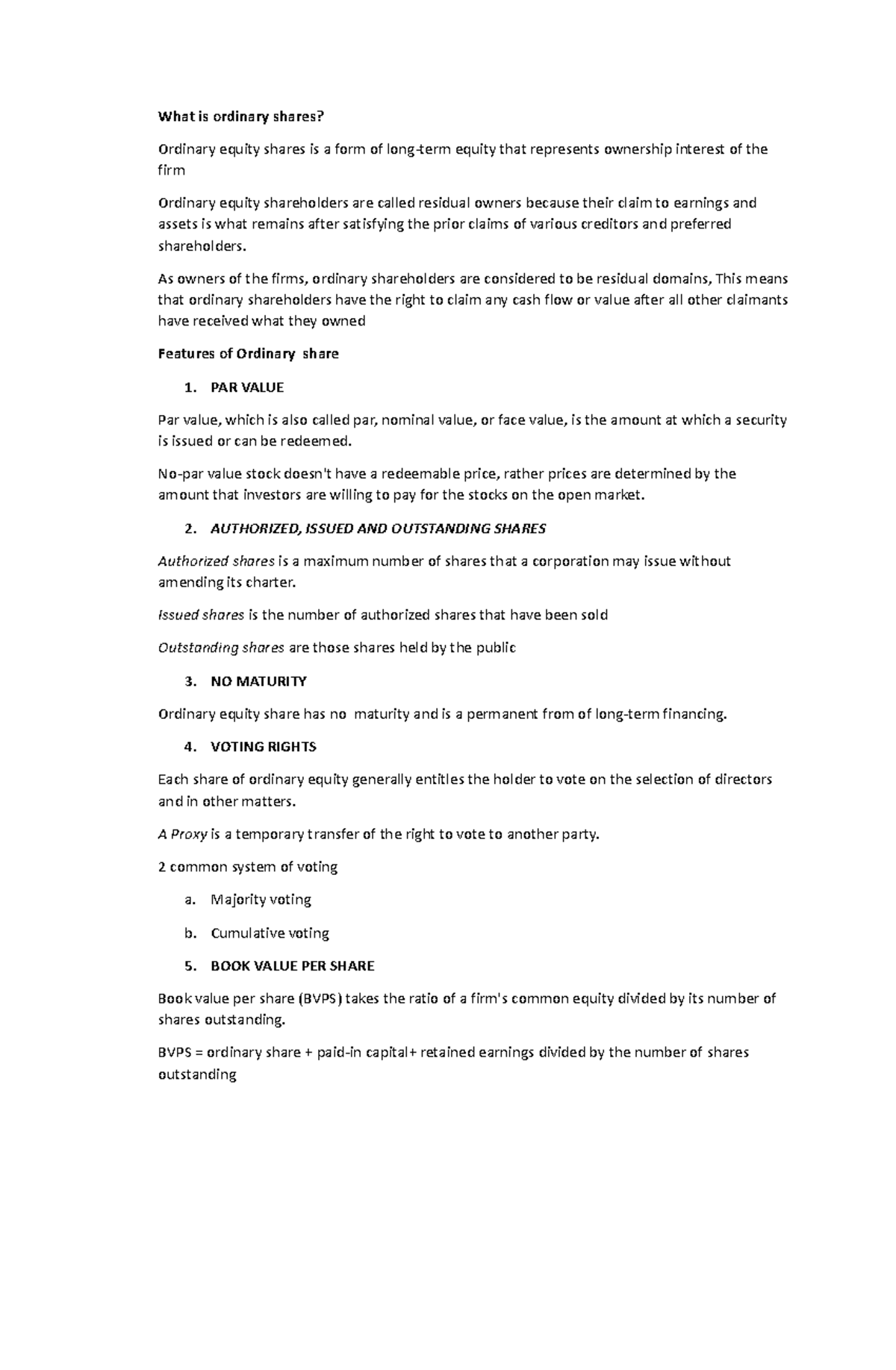 Ordinary Shares - ACTIVITY ONLY - What is ordinary shares? Ordinary ...