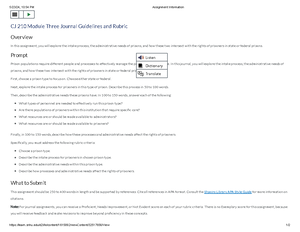 Module Three Project Draft Introduction and Background Guidelines and Rubric - PHL-260-Q7193 ...