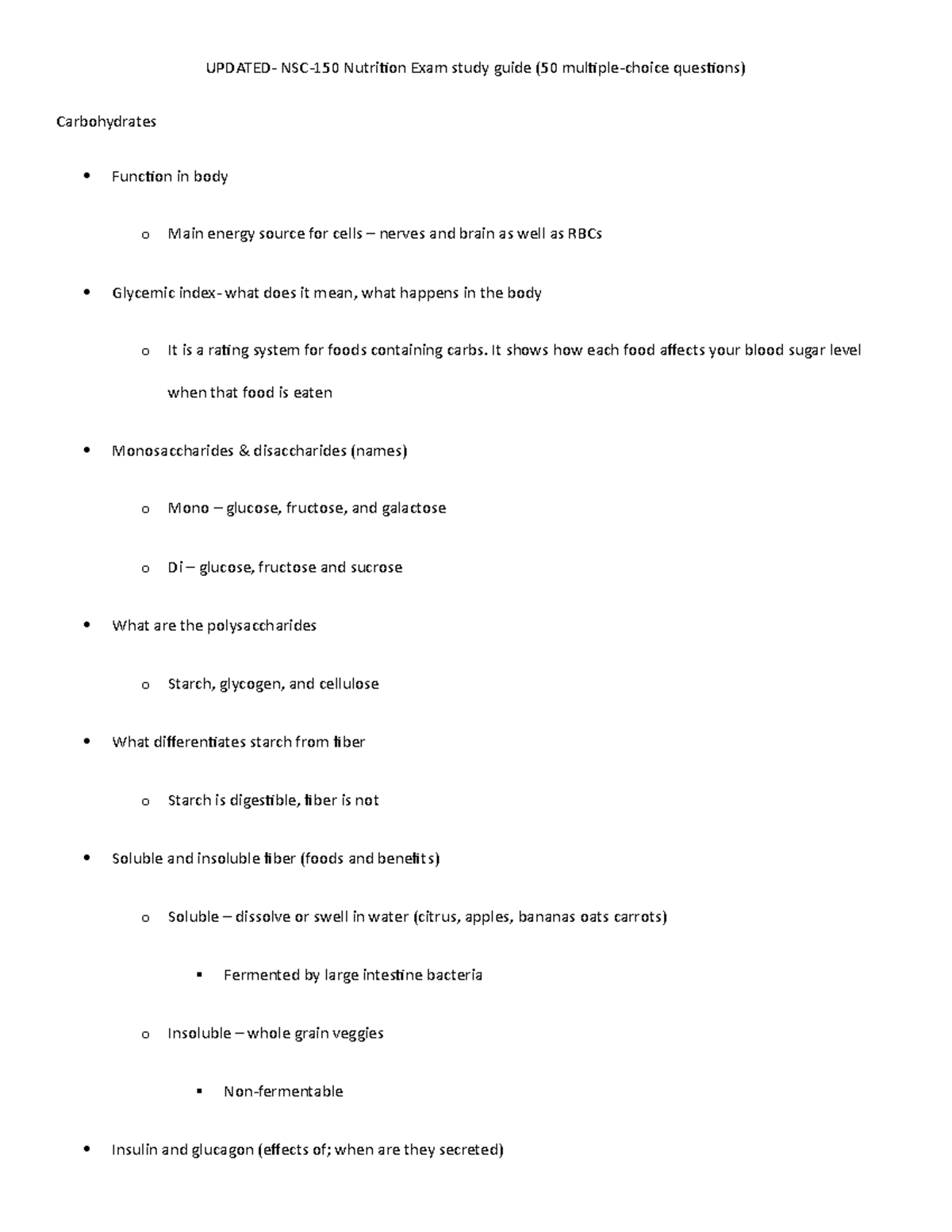 NSC-150Nutrition Exam Study Guide 2022 - UPDATED- NSC-150 Nutrition ...