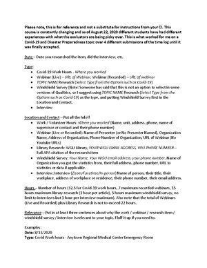 C229 V6 REG Time Log Template - WGU Community Health Field Experience ...