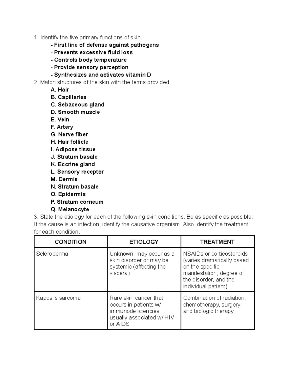 Worksheet 8 - Gould's Pathophysiology for the Health Professions Study ...