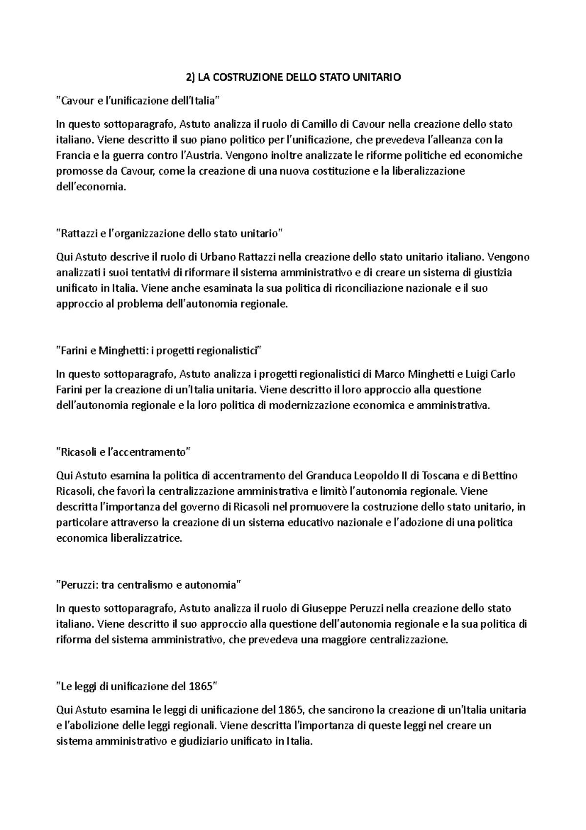 Le istituzioni politiche italiane (Astuto) riassunto - 2) LA ...