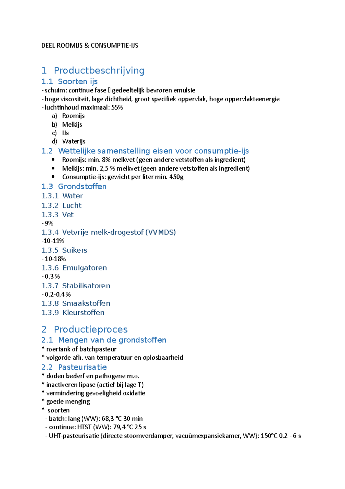 Zuiveltechnologie-IJS - DEEL ROOMIJS 1 Productbeschrijving 1 Soorten ...