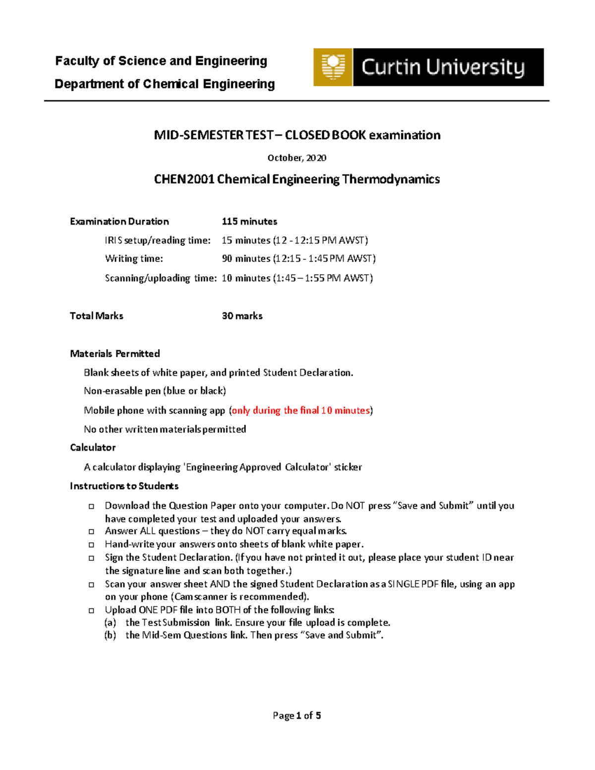 Mid-sem 2020 - practice past paperspractice past papers practice past ...