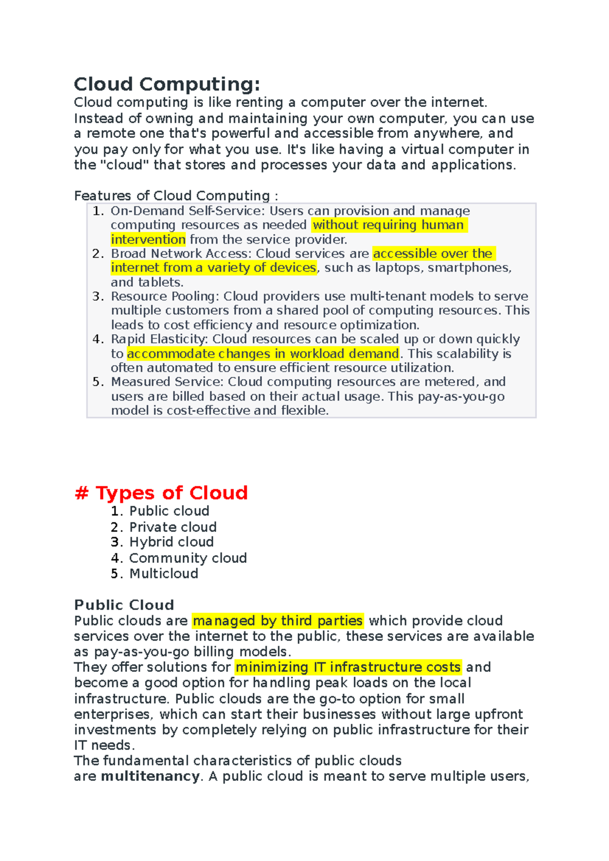 Cloud Computing - Summary Comuter engineering - Cloud Computing ...