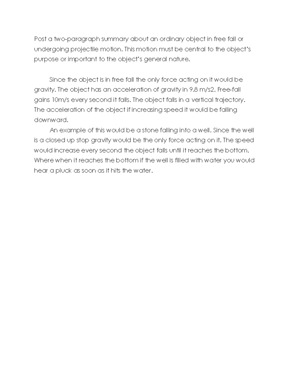 Assignment 4 - week 4 - Post a two-paragraph summary about an ordinary ...