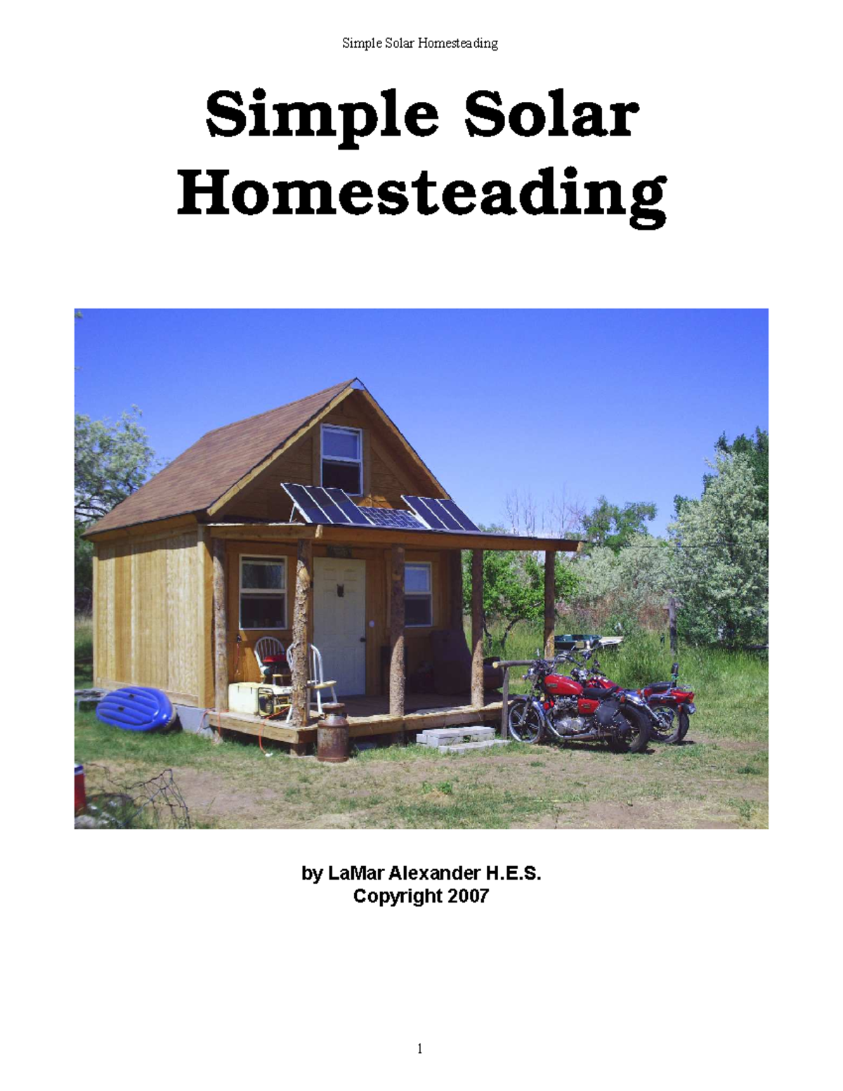 Simple Solar Homesteading by Sun Power Publishing - Simple Solar ...