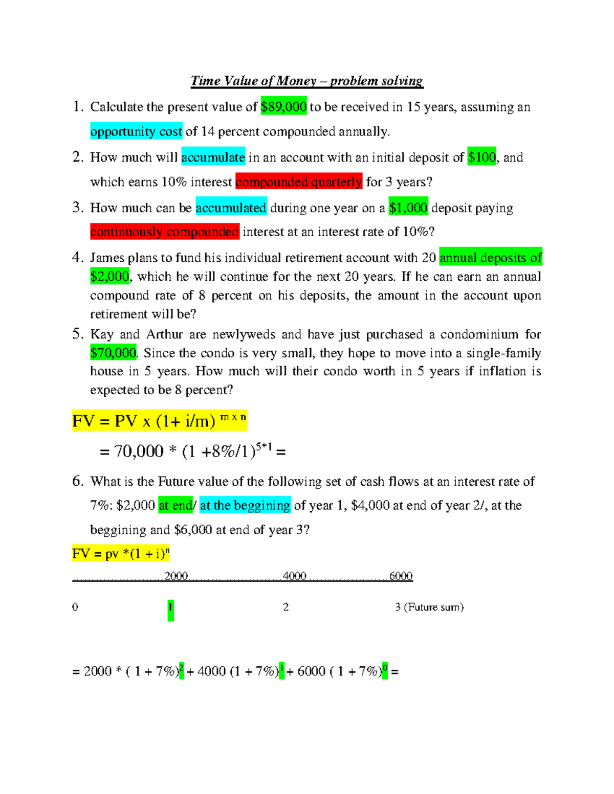 Time Value of Money - revision (1)-converted - Time Value of Money ...