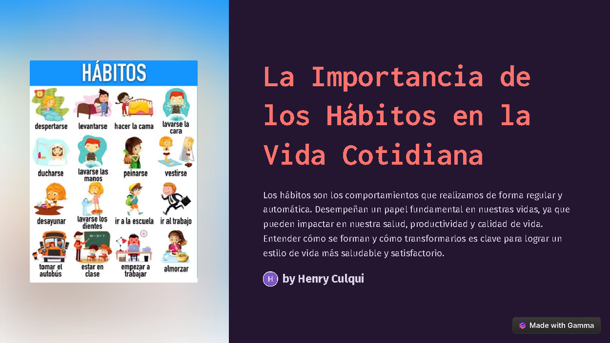 La Importancia de los Habitos en la Vida Cotidiana - La Importancia de los Hábitos en la Vida ...