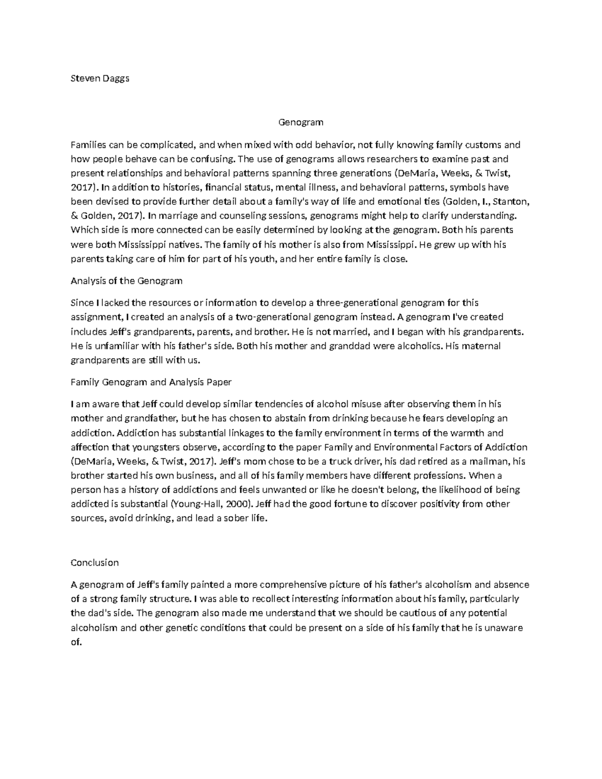 Genogram - paper - Steven Daggs Genogram Families can be complicated ...