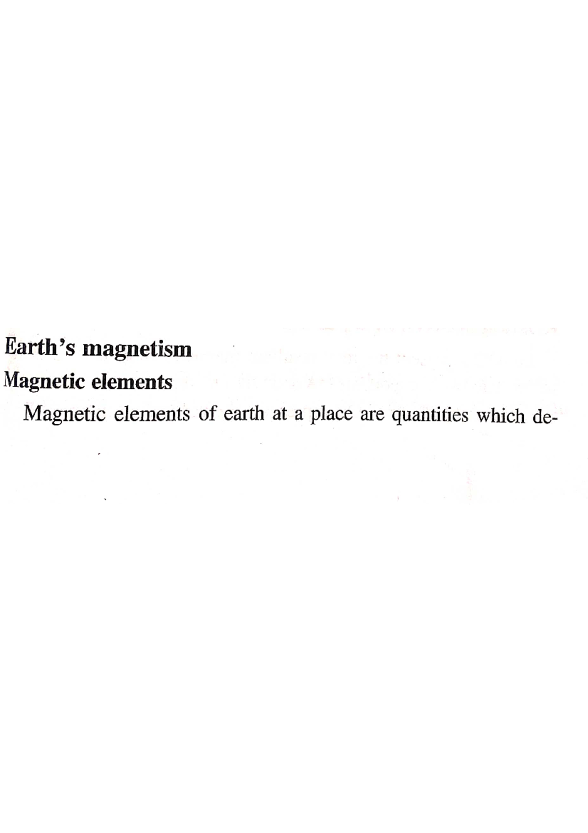 Earth's Magnetism - It's lecture notes - Physics - Studocu