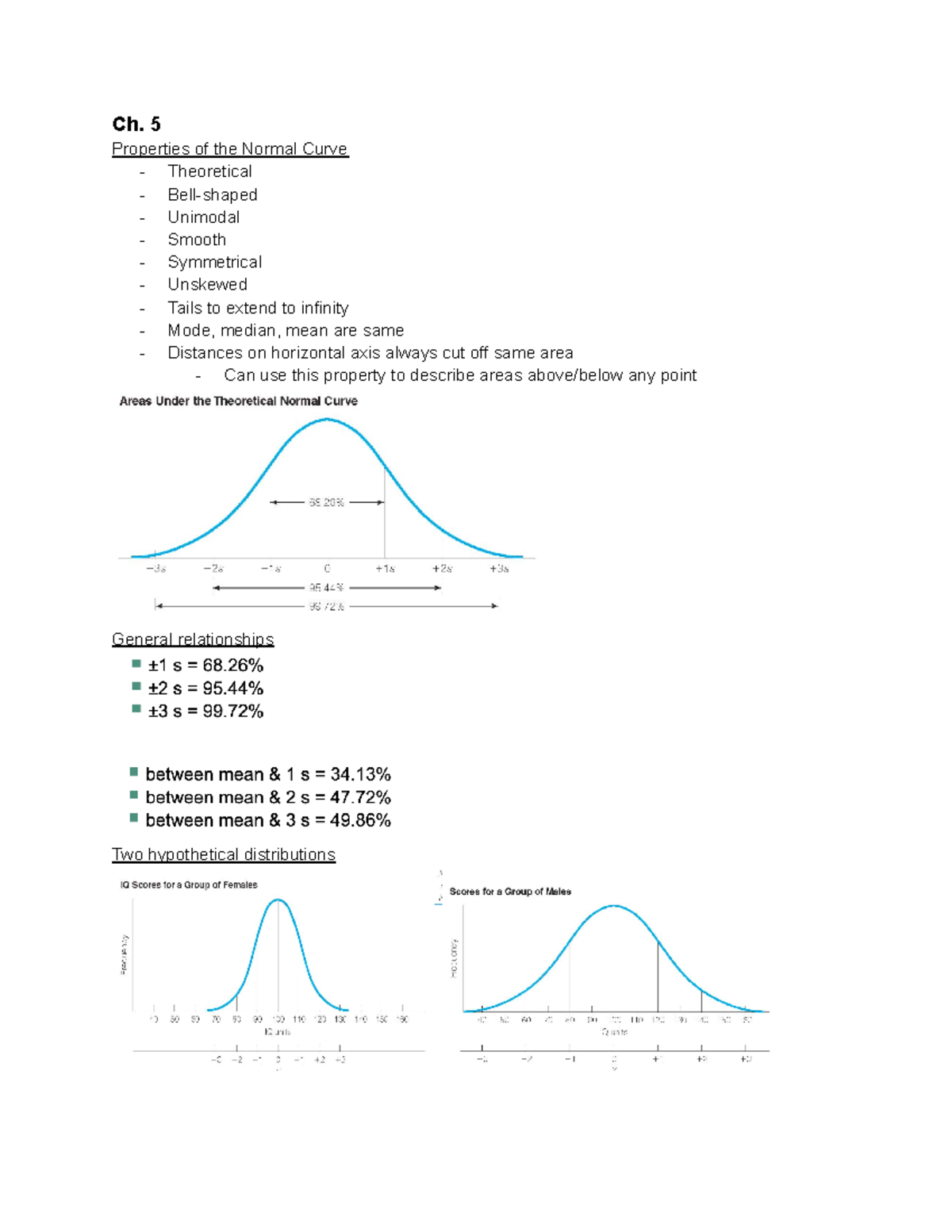 Healy Chapter 5 - Ch. 5 Properties of the Normal Curve - Theoretical ...