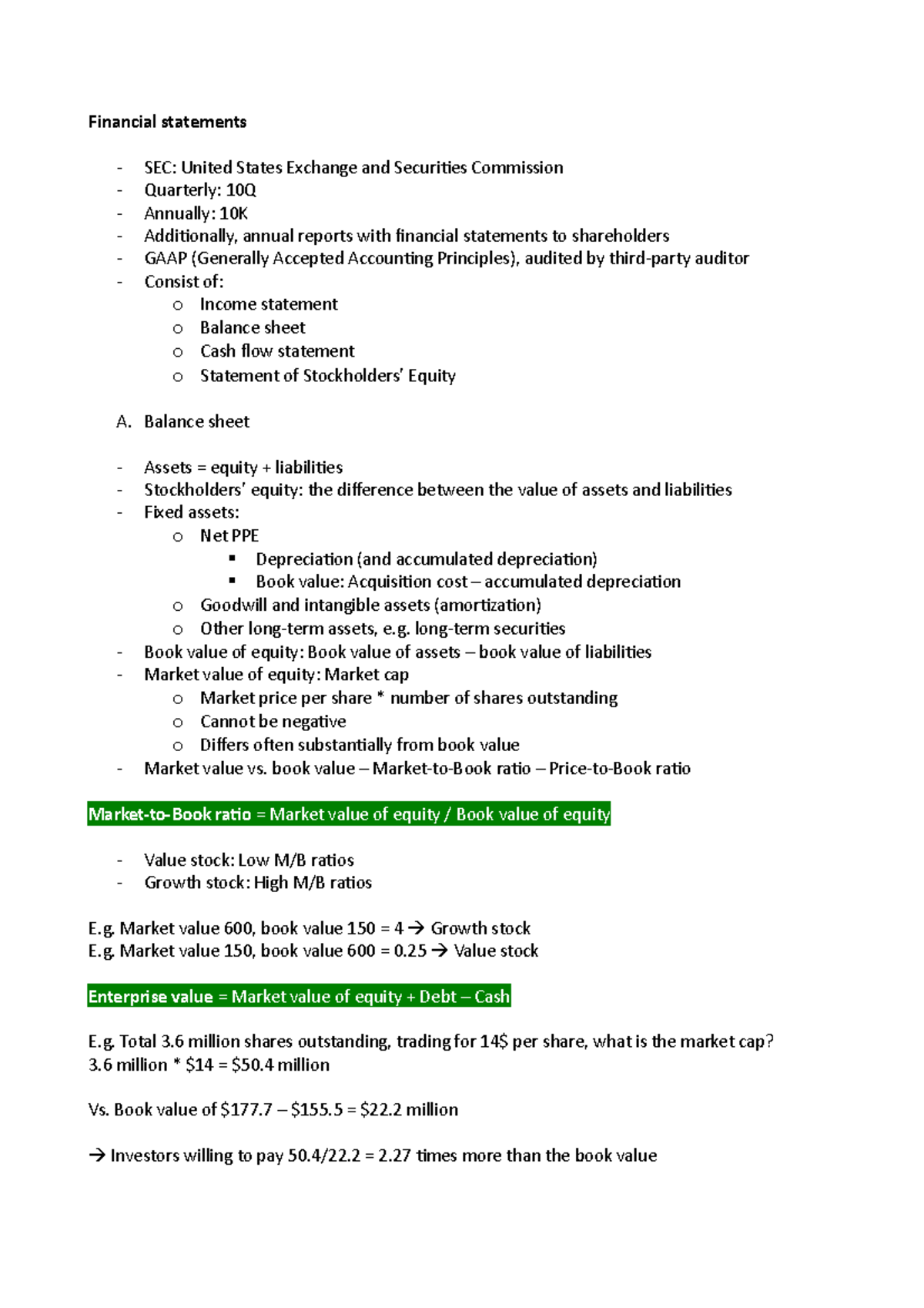 VL1. Financial statements - Financial statements SEC: United States ...