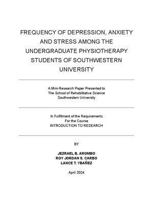 Normal ROM - ROM NOTES - BS Physical Therapy - Studocu