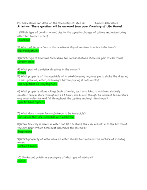 Scientific method- post lab questions-4 - Post-Questions and Data for ...